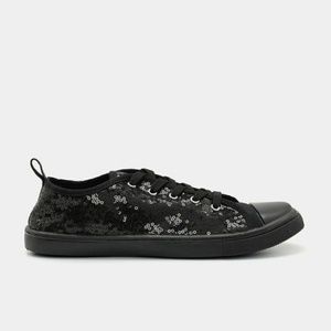 Ardene | Shoes | Black Sequin Lace Up Sneakers | Poshmark